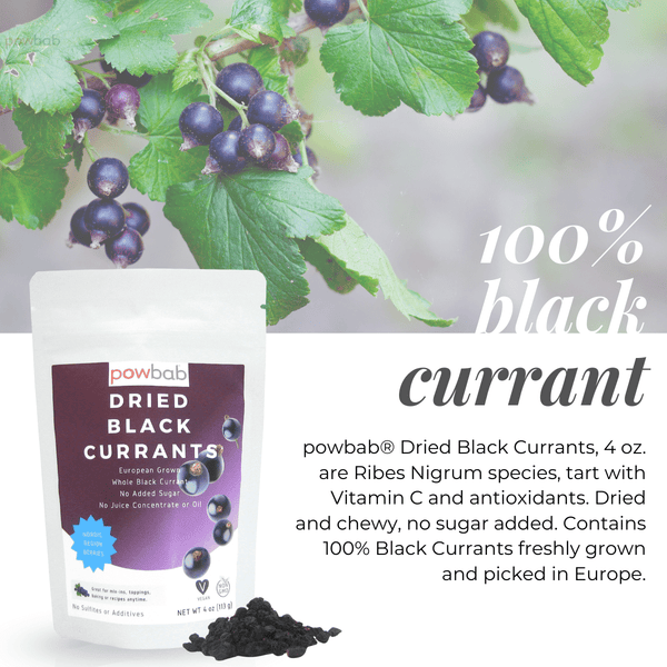 Dried Black Currants, 4 oz. - powbab