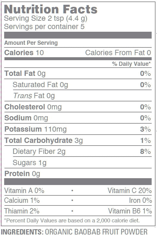 powbab® Organic Baobab Fruit Powder